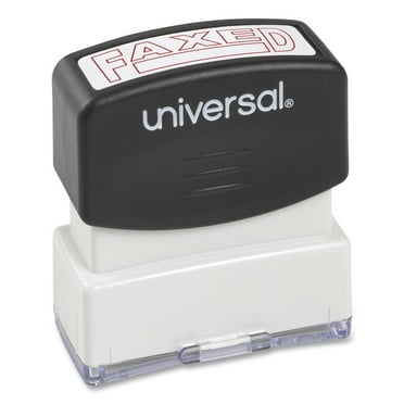 Universal Message Stamp, SCANNED, Pre-Inked One-Color, Blue -UNV10157 ...