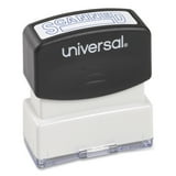 Universal Message Stamp, SCANNED, Pre-Inked One-Color, Blue -UNV10157 ...