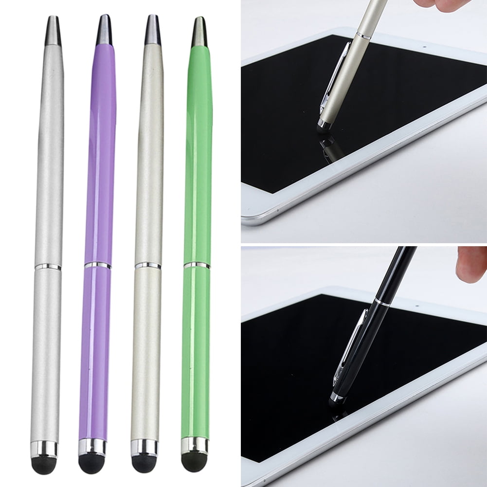 Universal Metal Smart Phone Tablet Dual Nib Stylus with Writing Pen ...