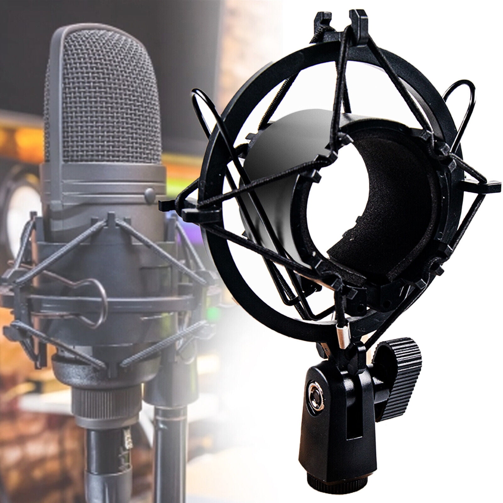 Universal Mic Microphone Shock Mount Clip for Home Studio Podcast ...