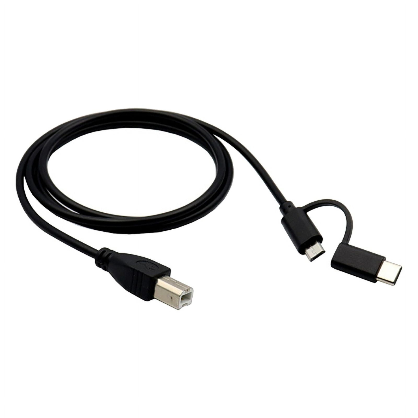 Universal Micro USB + Type C Male to USB B Male Date Line OTG Cable ...