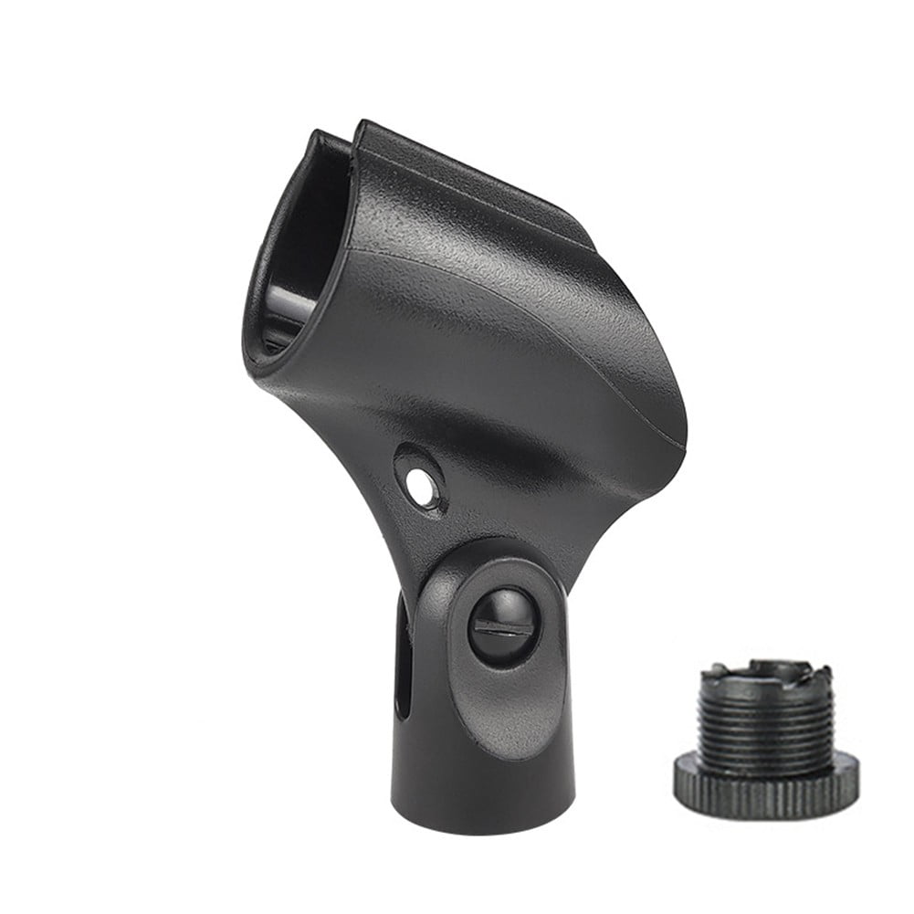 Universal Microphone Clip Holder Clamp with Adapter Nut For Handheld ...
