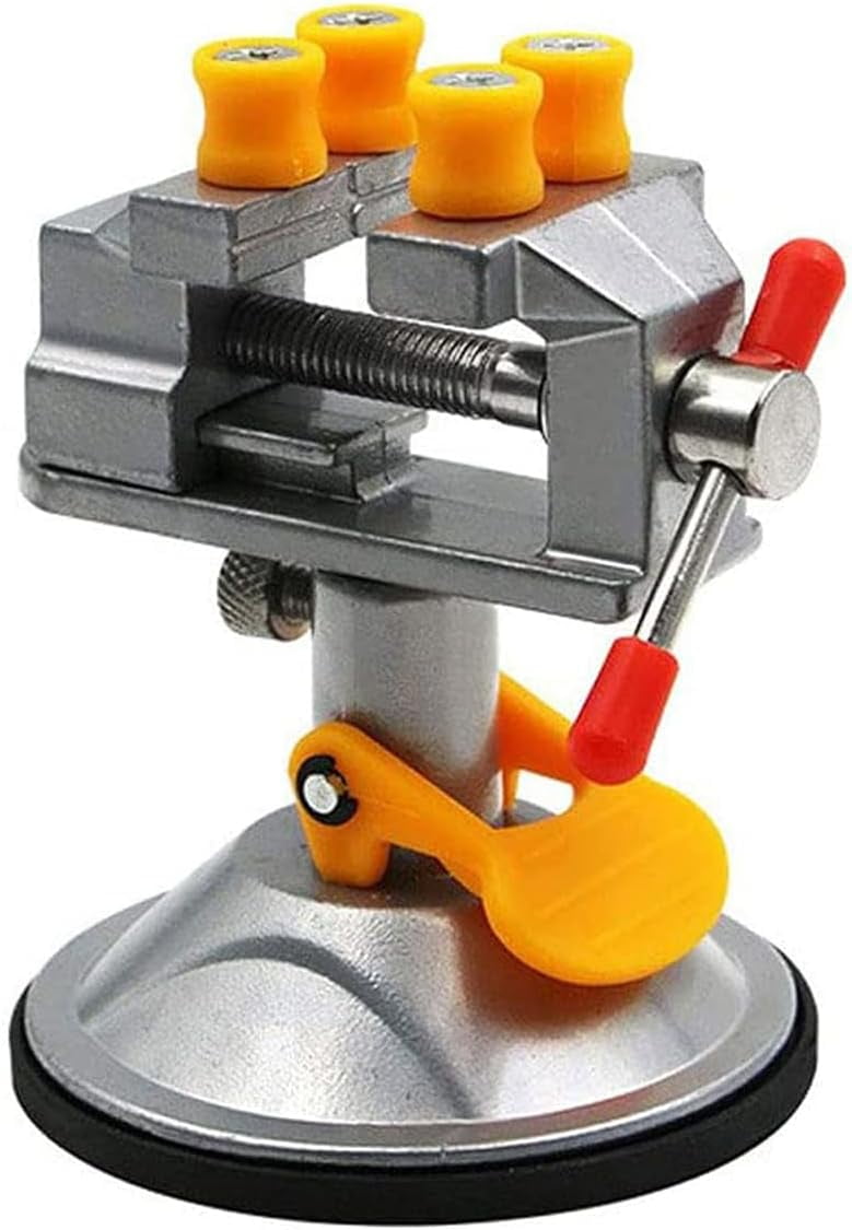 Universal Mini Bench Vise, 360° Rotating Drill Press Vise with Suction ...