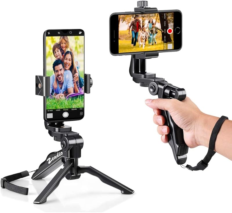 Universal Mini Phone Tripod Stand - Adjustable Smartphone Holder with ...
