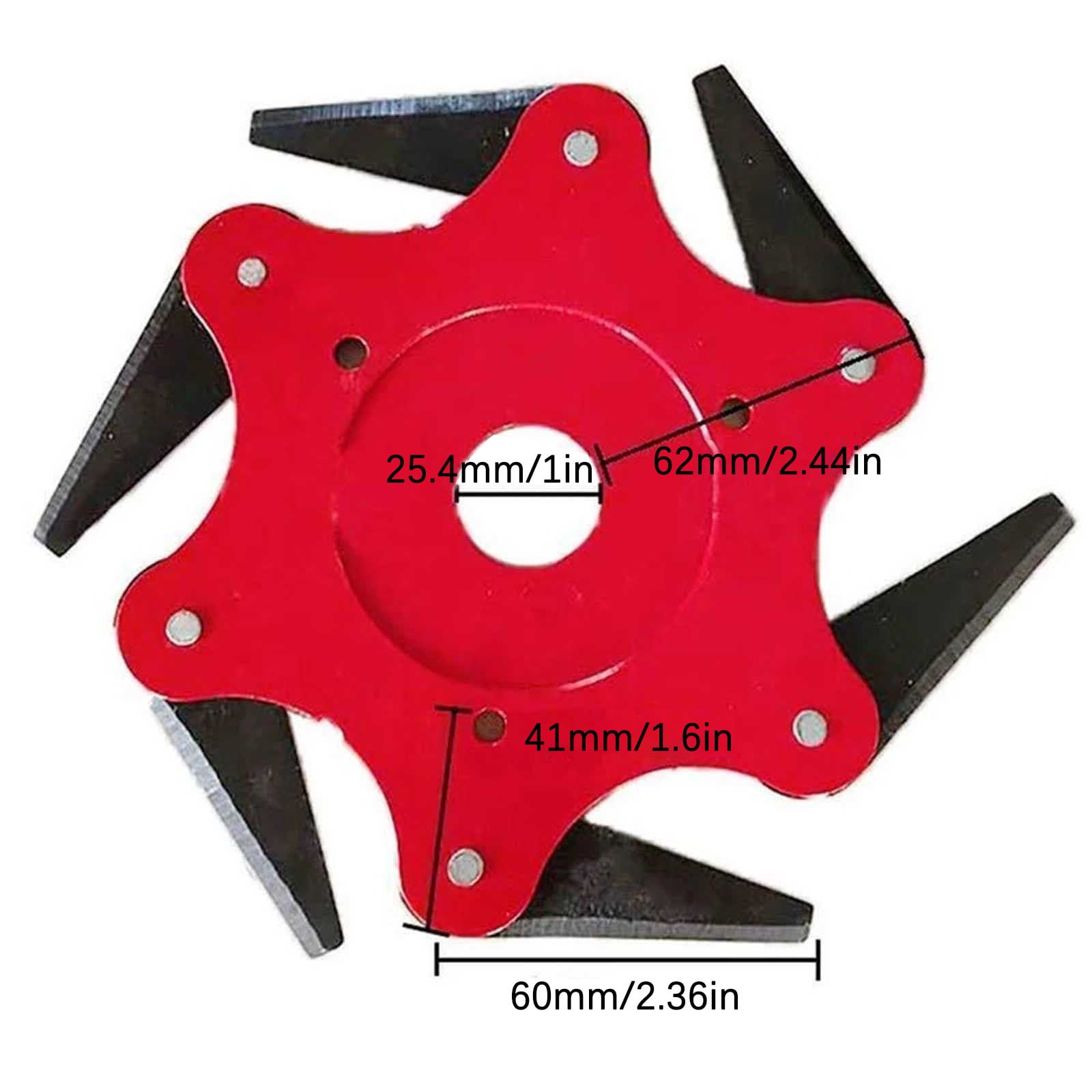 Universal Mn65 Steel Weed Eater Replacement Blade - 6-Blade Metal Head ...