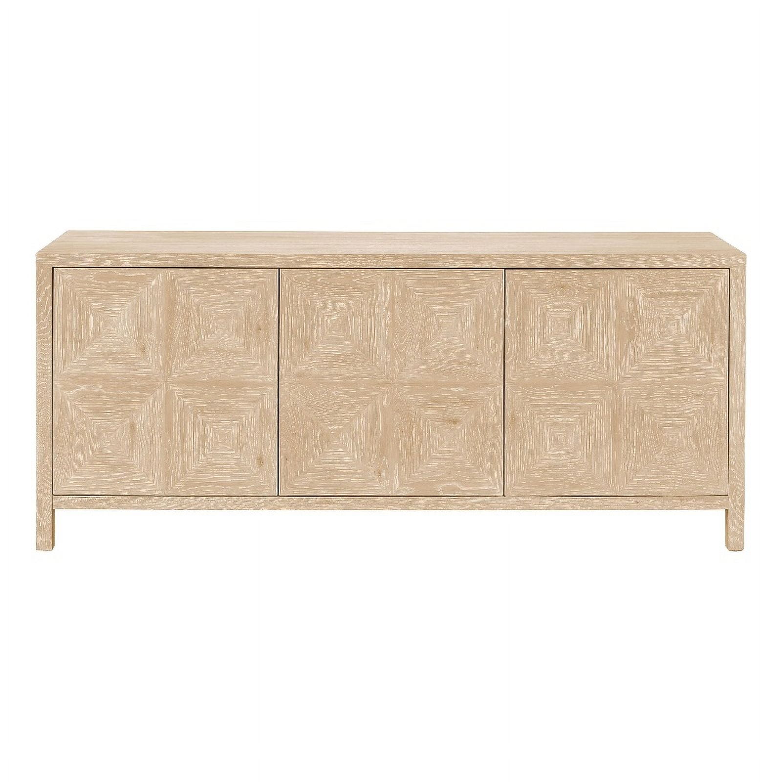 Universal Modern Farmhouse Sadie Credenza in Tan Natural Oak Wood ...