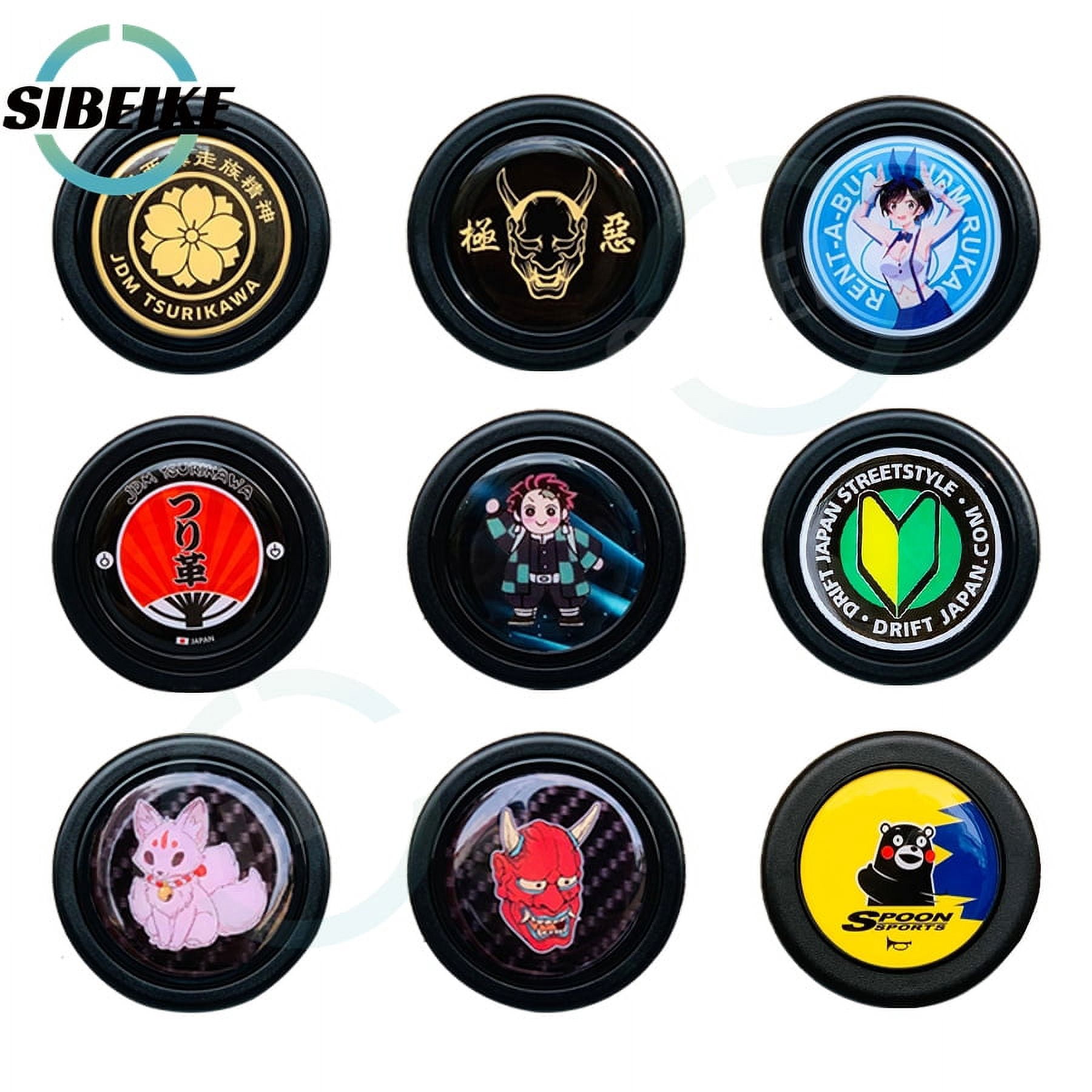 Universal Modified Car Style Steering Wheel Horn Button Center Cap ...