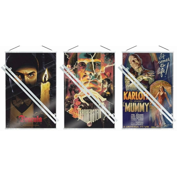 Universal Monsters - 3 Piece Movie Poster Set (Dracula, Frankenstein ...