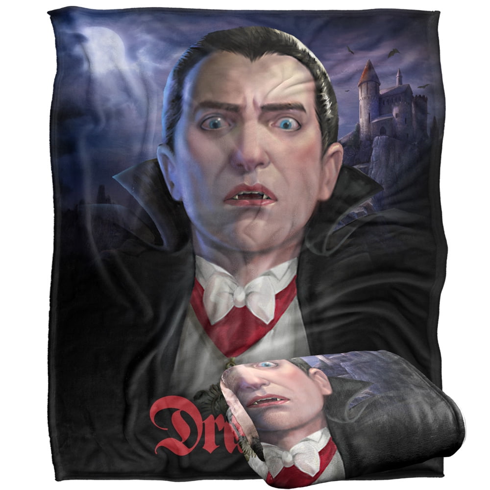 Universal Monsters Blanket, 50'x60' Dracula Head Silky Touch Super Soft ...