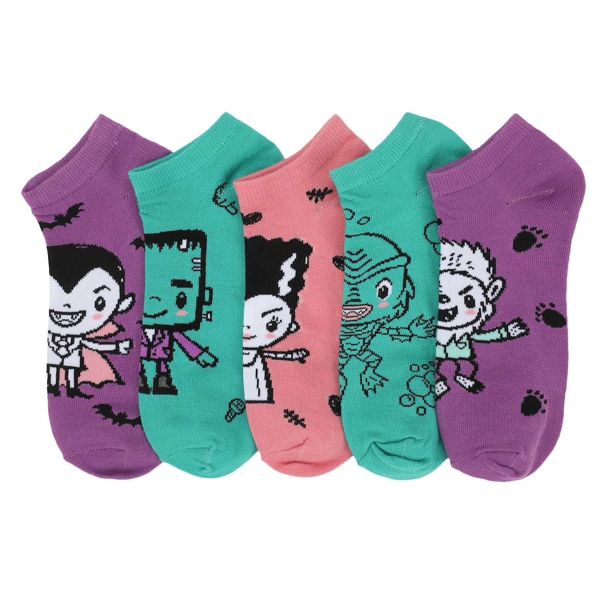 Universal Monsters Chibi Monsters Women's 5-Pair Ankle Socks - Walmart.com