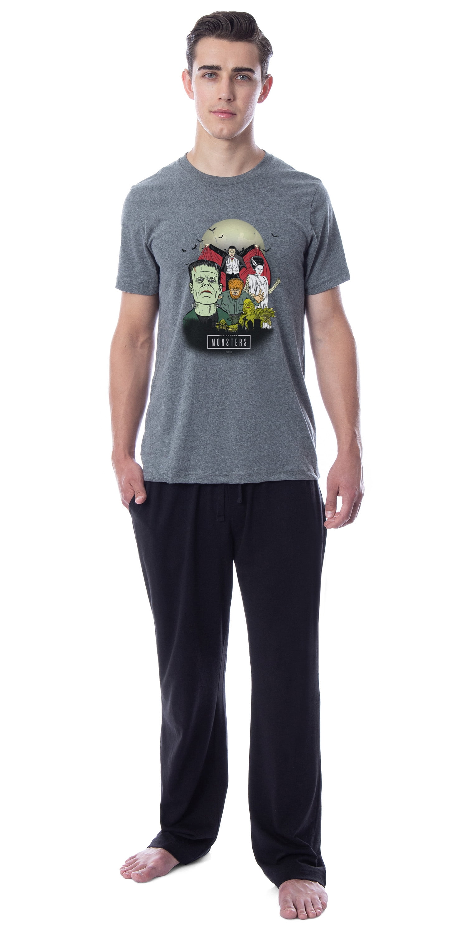 Universal Monsters Mens' Characters Dracula Halloween Sleep Pajama Set ...