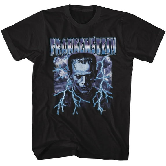 Universal Monsters Movie Frankenstein Bust Photo Lightning Bolts Men's ...