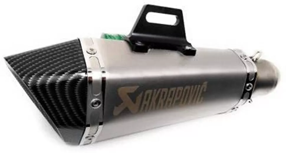 Universal Motorcycle AKRAPOVIC Muffler Exhaust Pipe Black Akrapovic ...