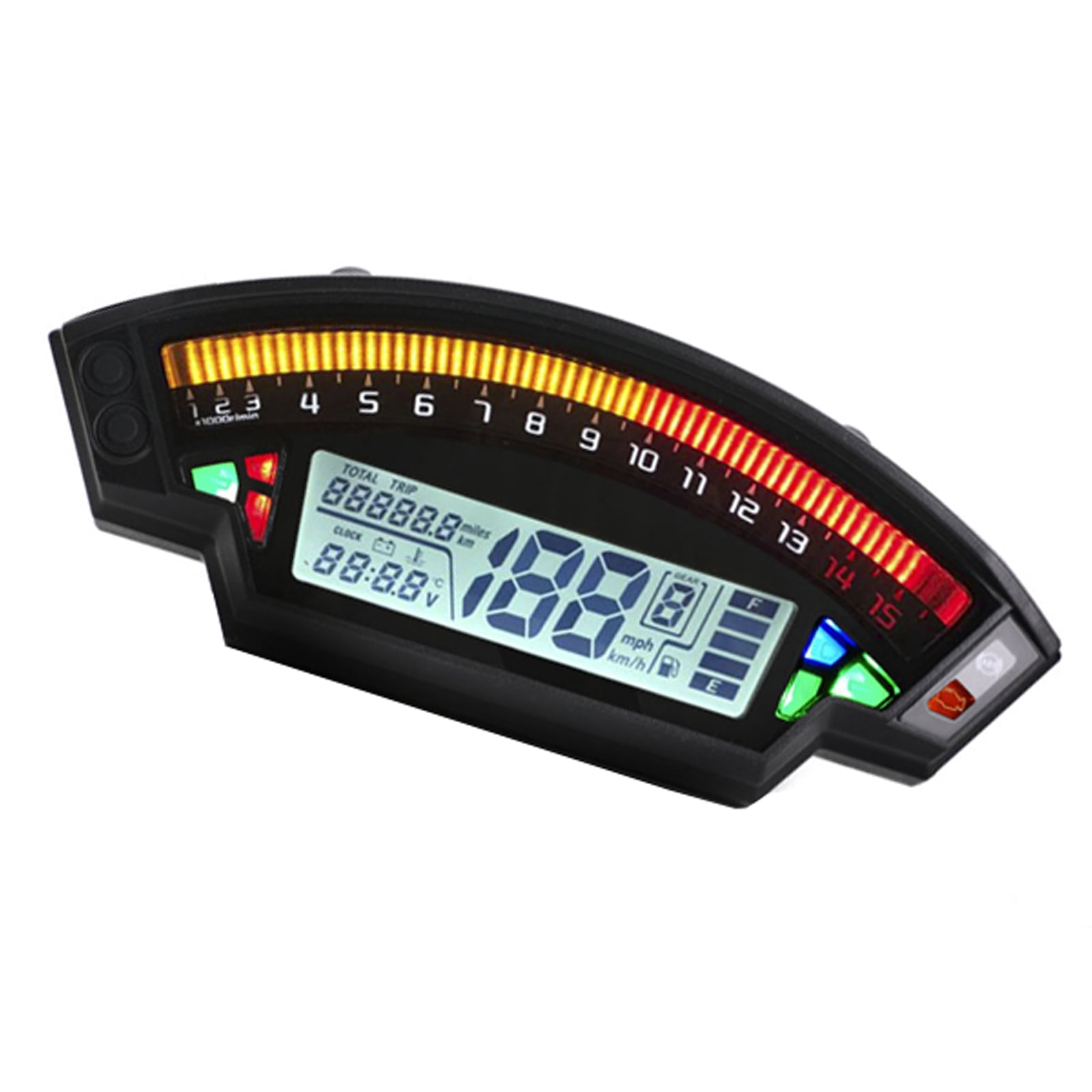 Universal Motorcycle Black Tft Digital Speedometer 14000Rpm Backlight ...
