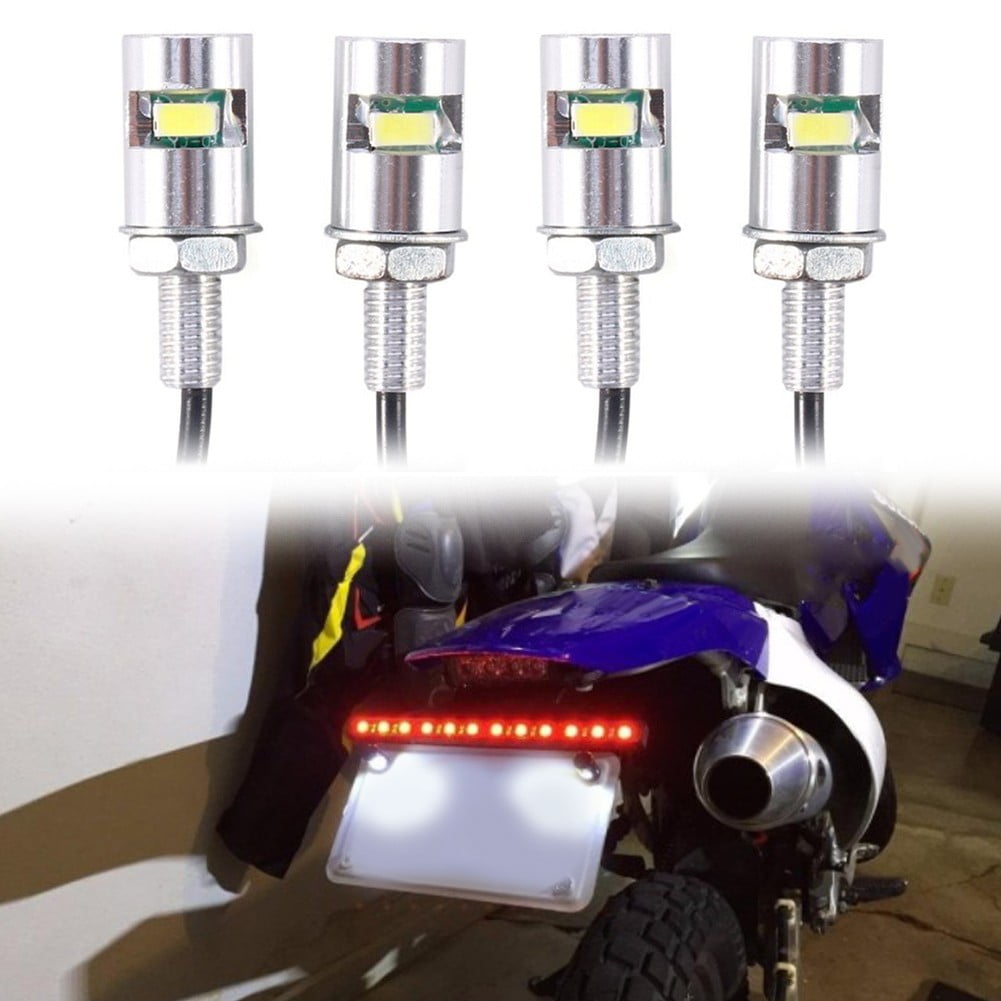 Universal Motorcycle Car SMD LED License Plate Light Screw Bolt Lamp ...