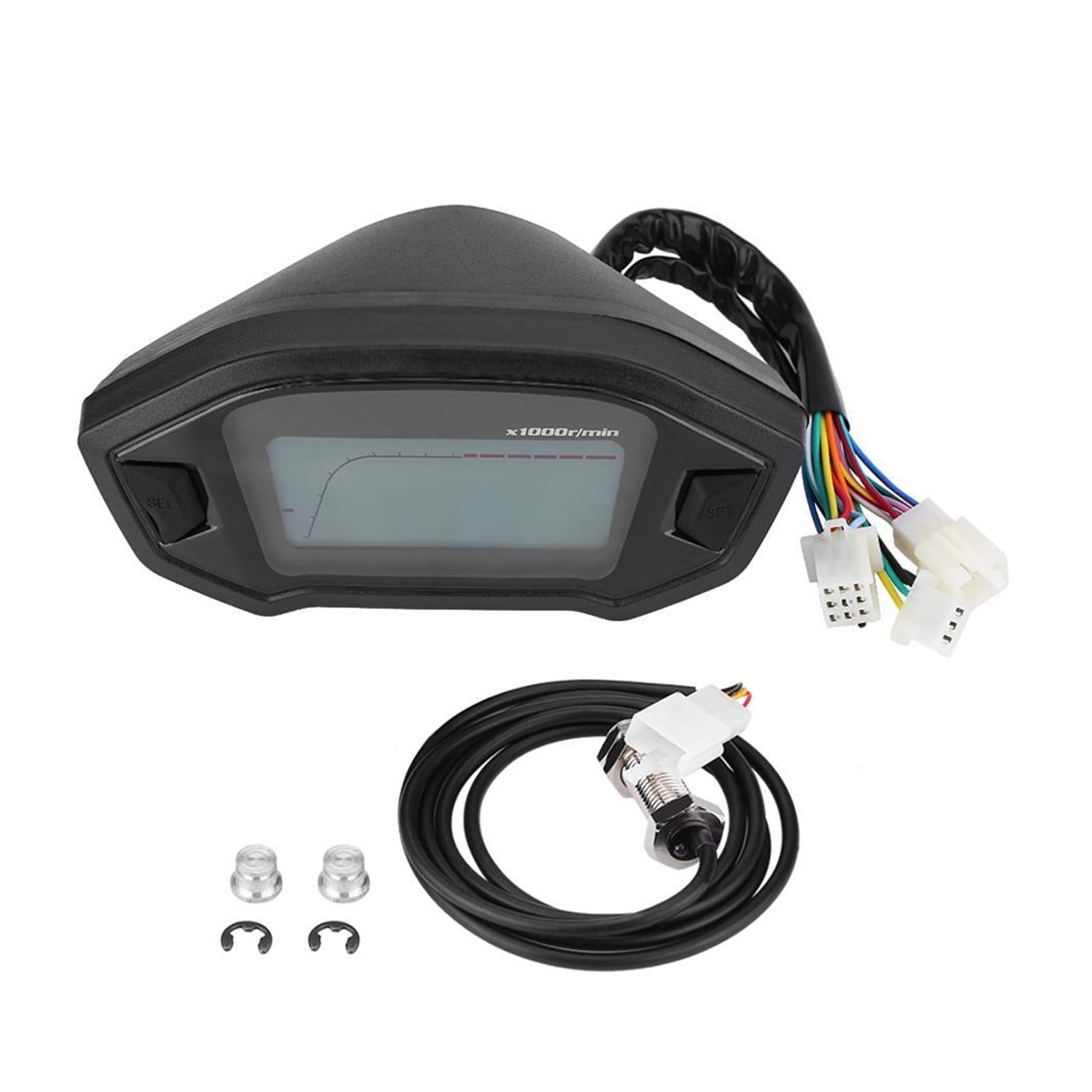 Universal Motorcycle Digital Colorful LCD Speedometer Odometer ...
