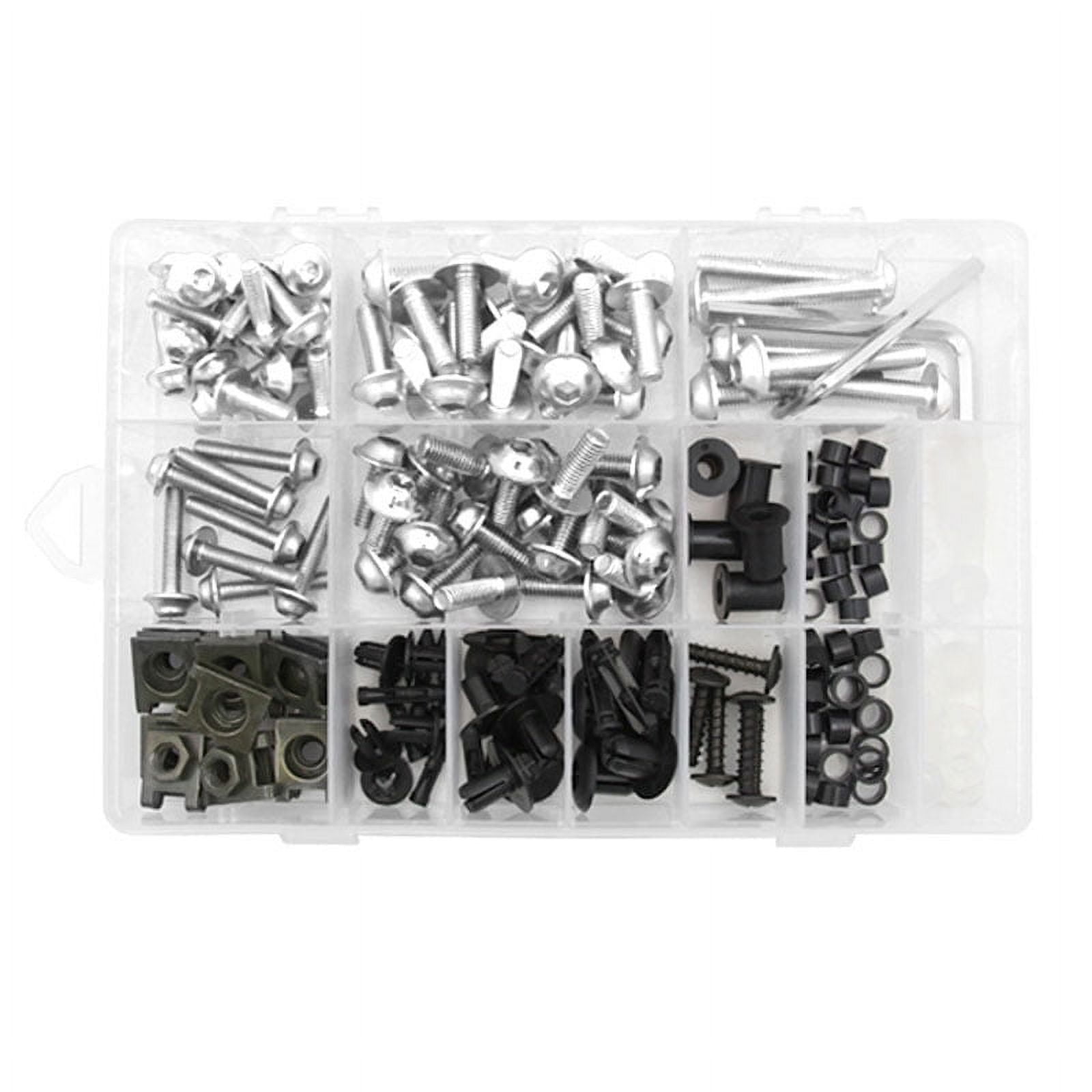 Universal Motorcycle Fairing Bolt Kits, 195pcs Aluminum Fasteners ...
