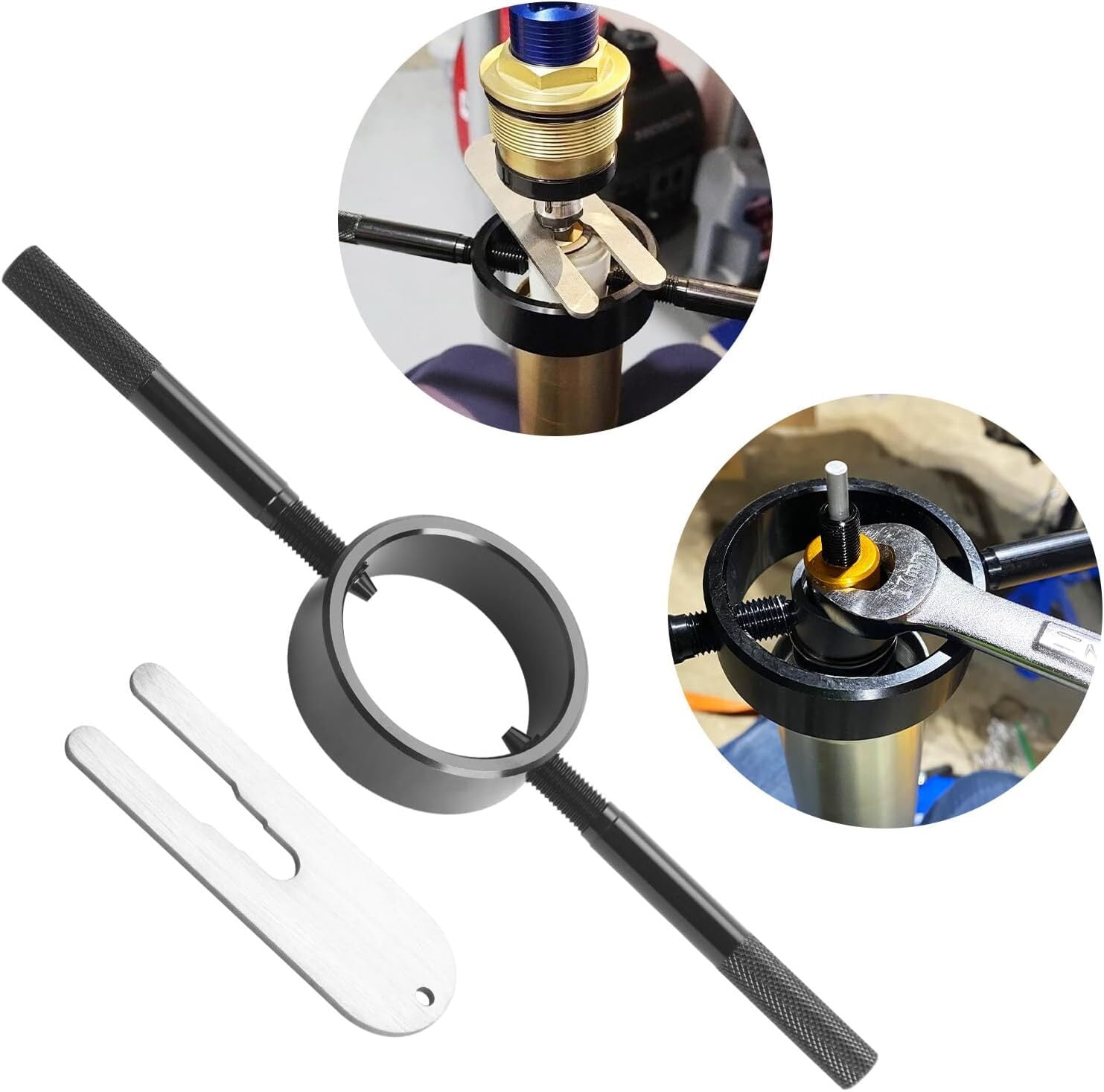 Universal Motorcycle Fork Spring Compressor Tool Kit Radial Pin Spanner ...