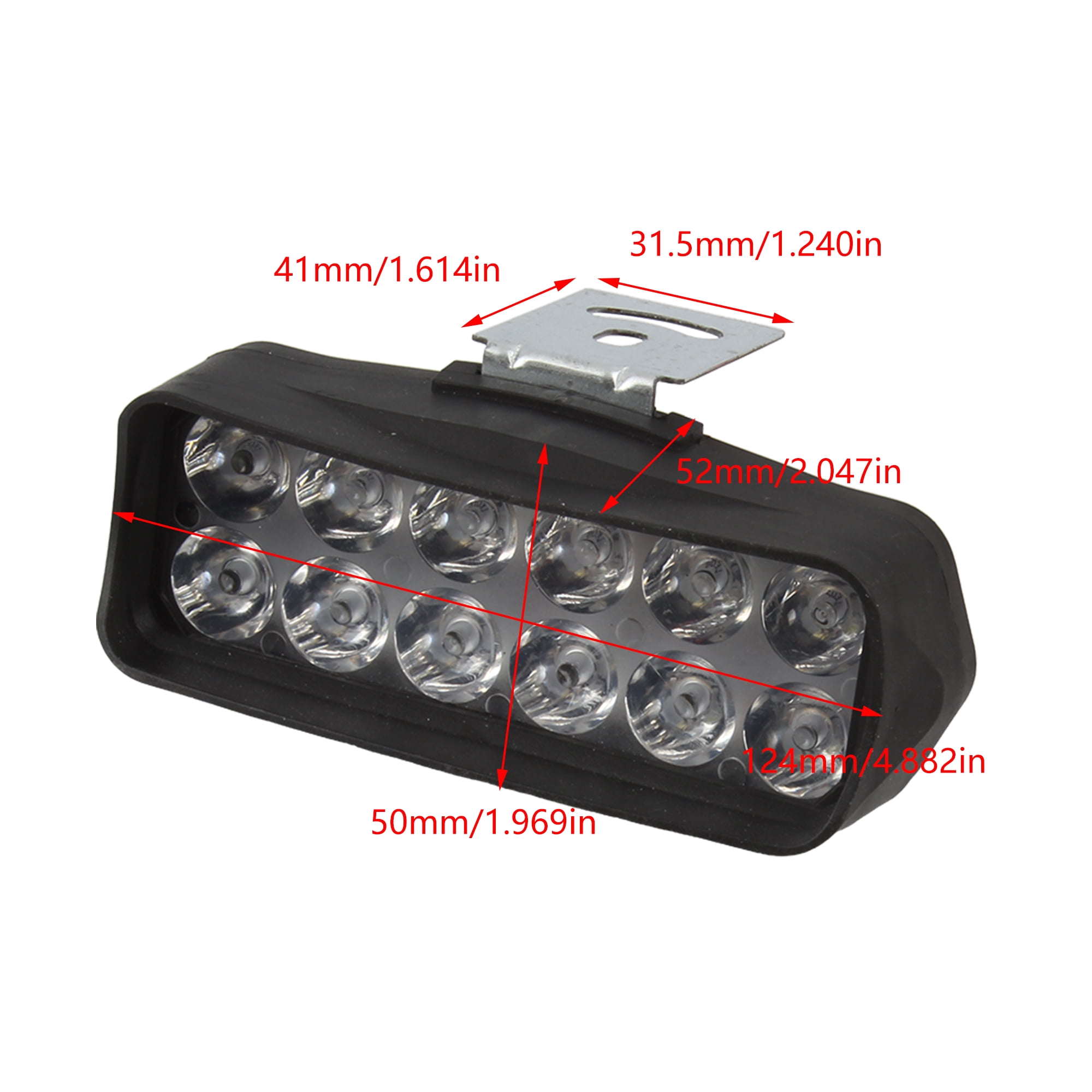 Universal Motorcycle Front Light Spotlight Motocross 8/12/16 LED ...