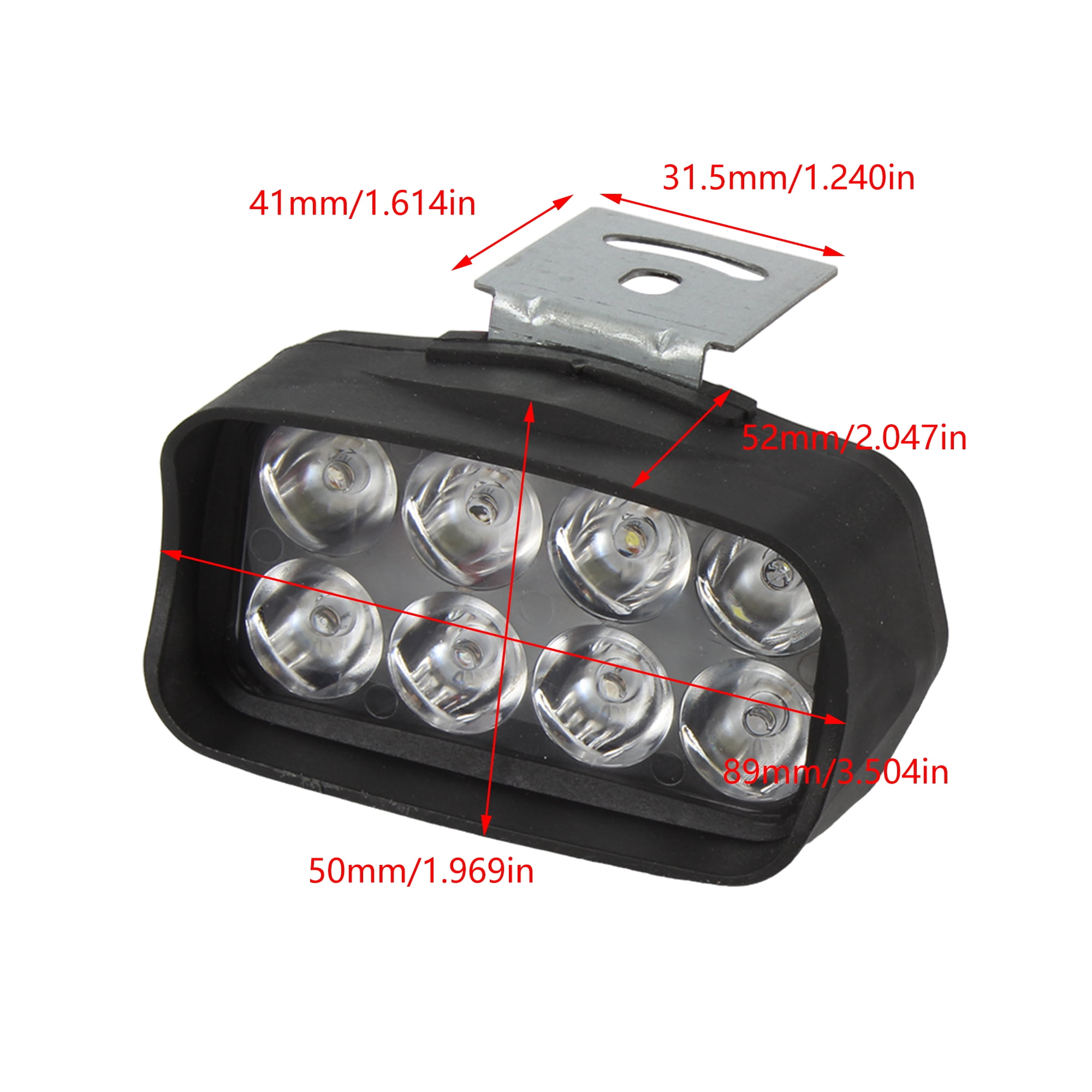 Universal Motorcycle Front Light Spotlight Motocross 8/12/16 LED ...