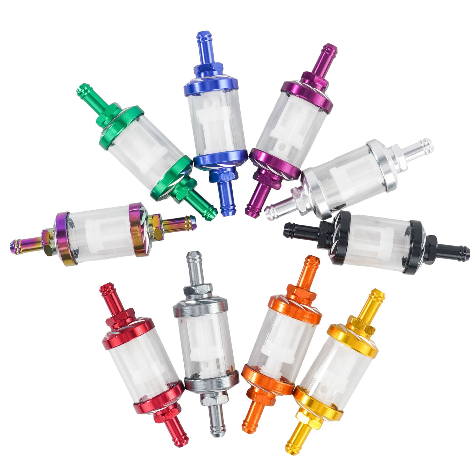 Universal Motorcycle Fuel Filter, Aluminum Glass Fuel Cleaner for ...