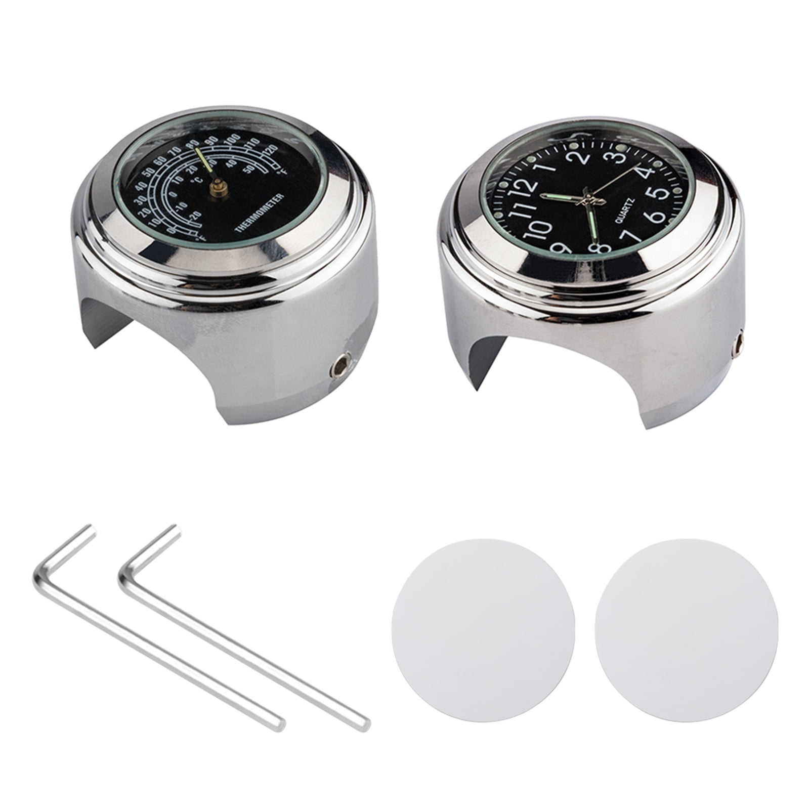Universal Motorcycle Handlebar Clock Thermometer Waterproof Replacement ...