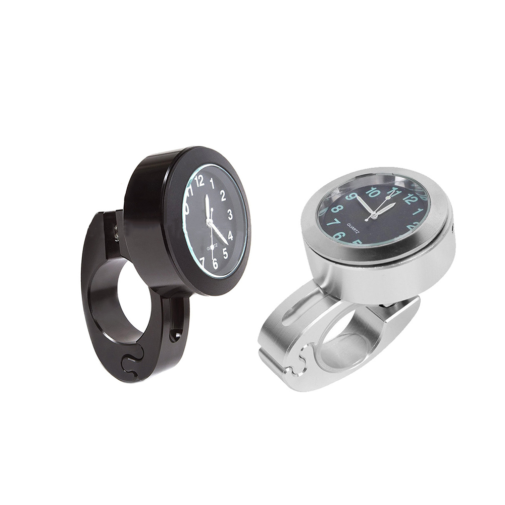 Universal Motorcycle Handlebar Mount Clock Waterproof Chrome Housing ...