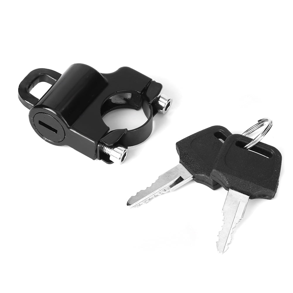 Universal Motorcycle Helmet Lock for 22mm Bars - Aluminum Alloy, Keyed ...