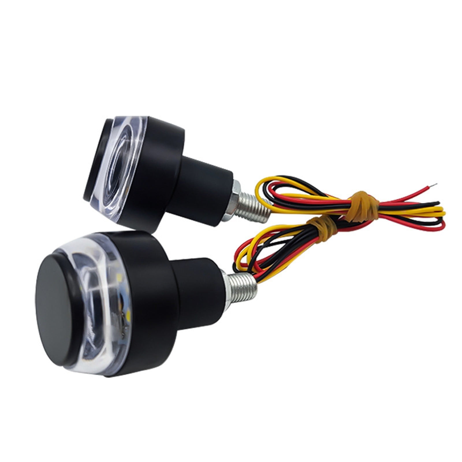 Universal Motorcycle LED Handlebar End Turn Signal Lights 12V Amber ...