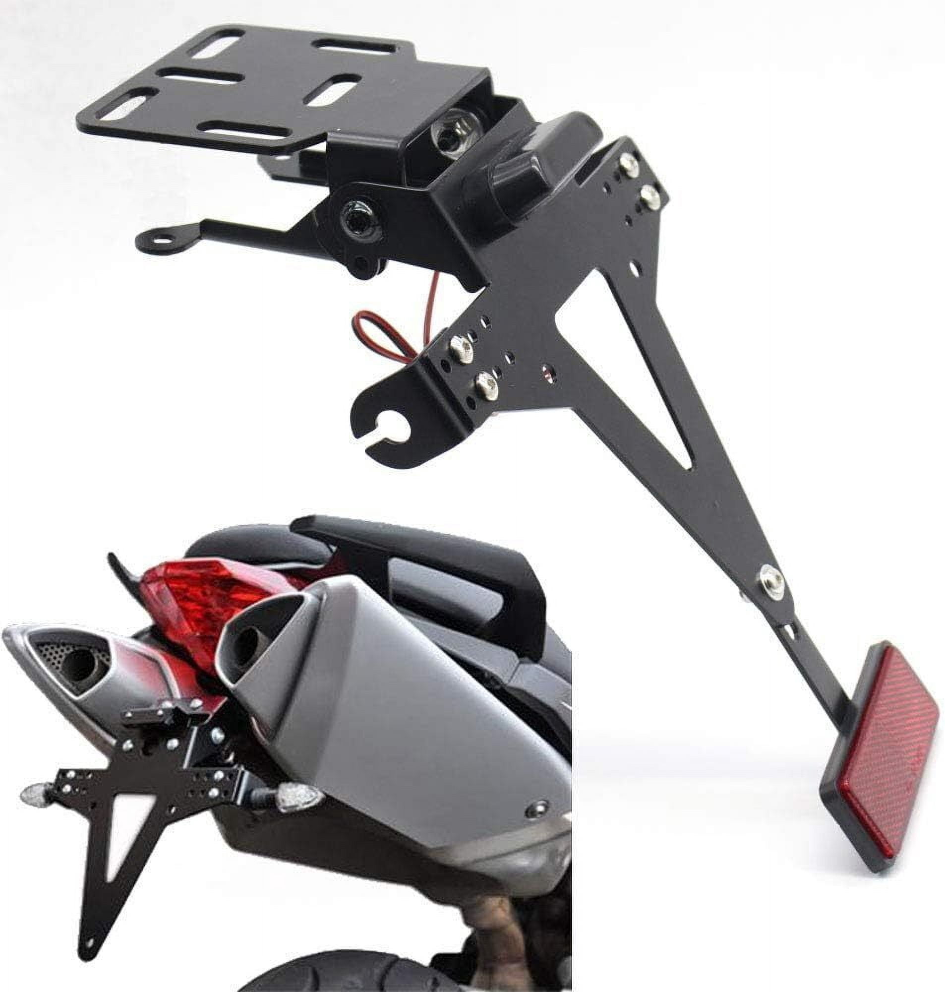 Universal Motorcycle License Plate Holder License With Led Taillight ...