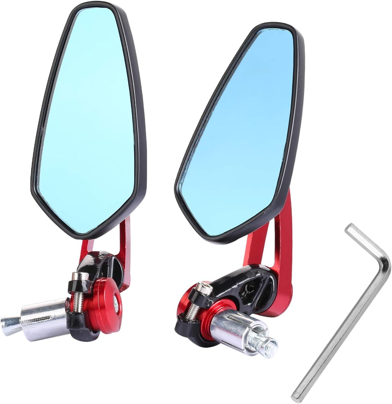 Universal Motorcycle Mirrors, Adjustable Mirror Angles Chrome Plated ...