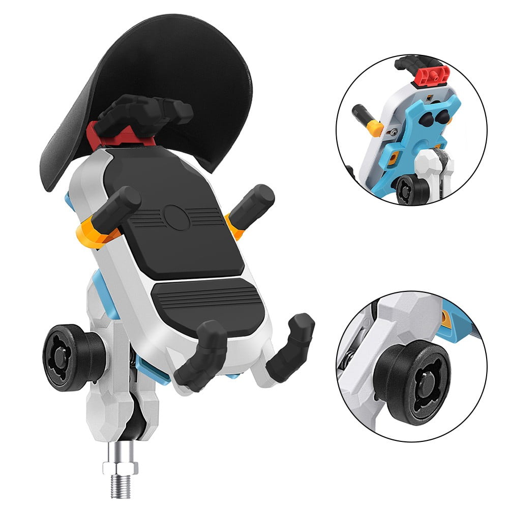 GYZEE Universal Motorcycle Mobile Phone Holder W/ Shock Absorber Bike ...
