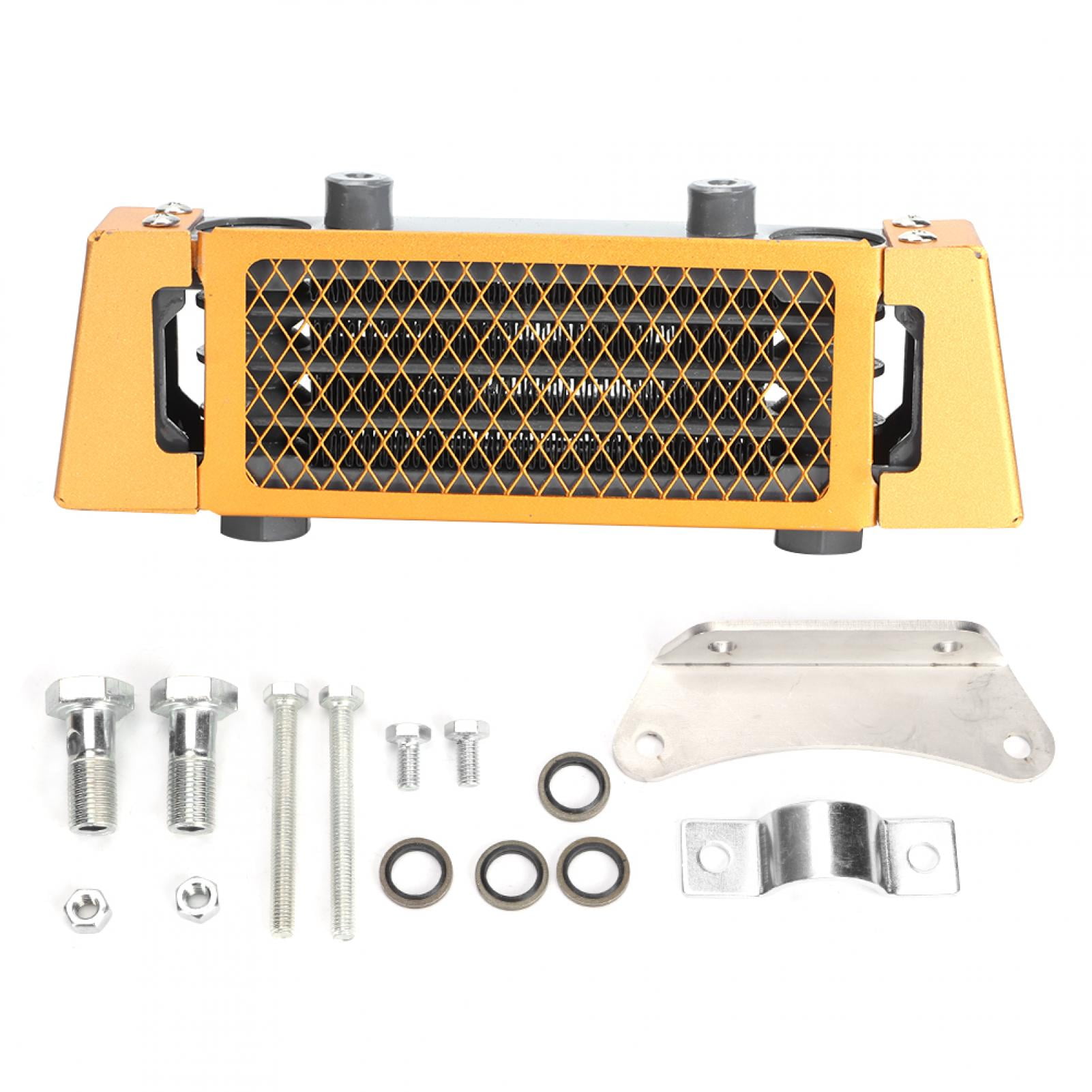 Universal Motorcycle Oil Cooler Engine Radiator Cooling System ...