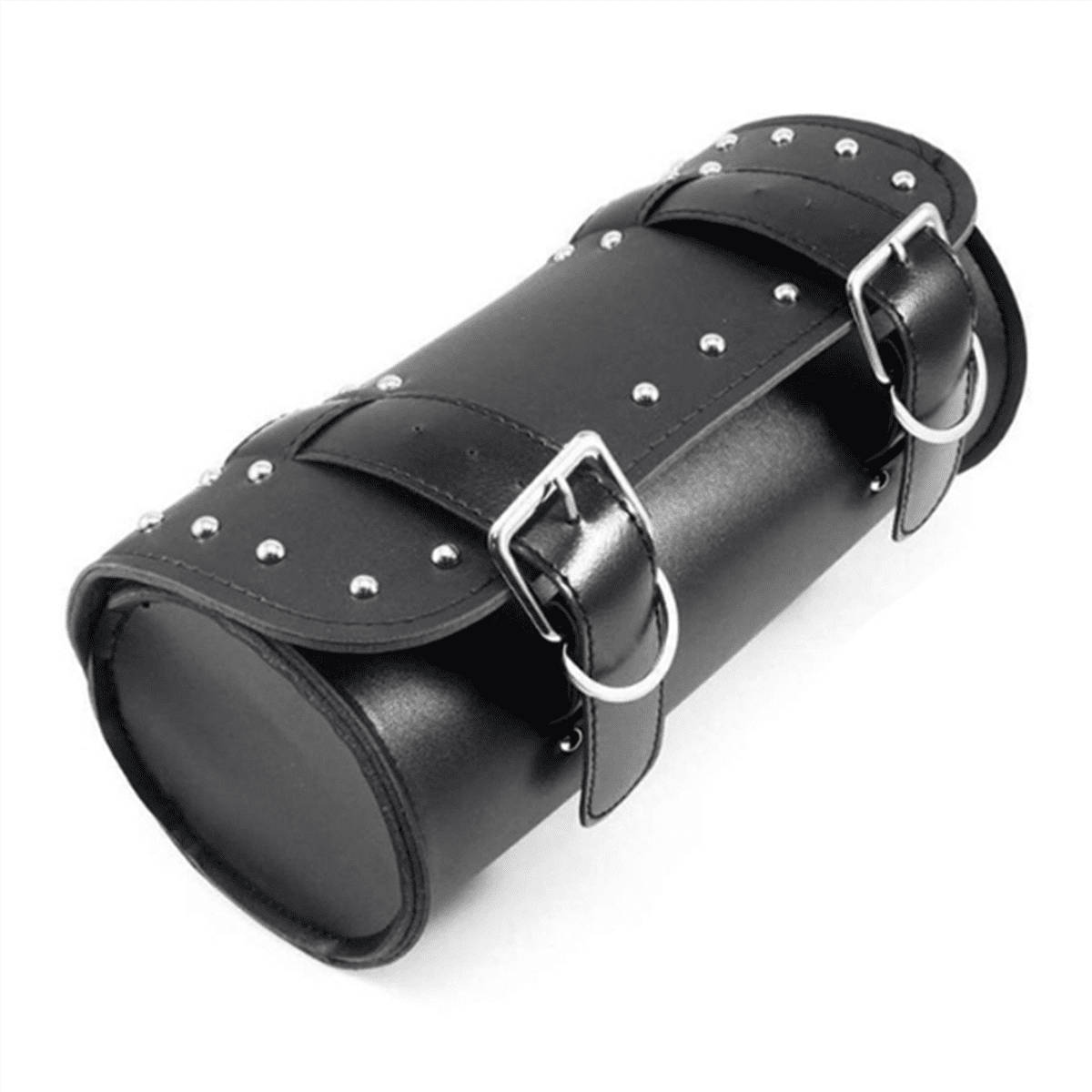 Universal Motorcycle PU Leather Tool Bag Front Fork Handlebar Saddlebag ...