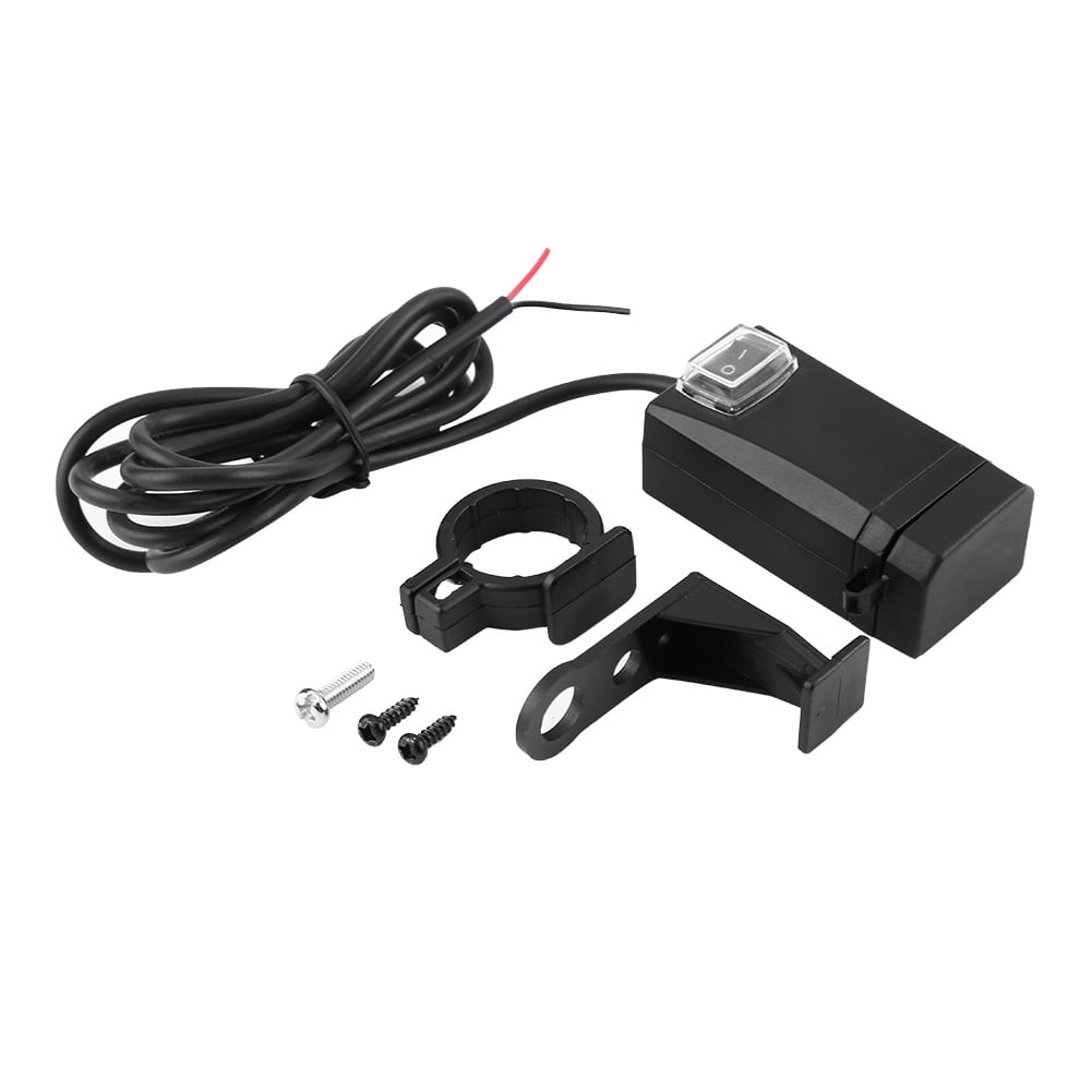 Universal Motorcycle Phone Charger, 12-24V Dual USB QC3.0 Fast Charge ...