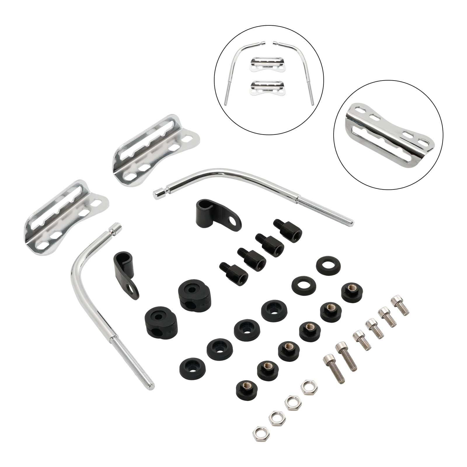Universal Motorcycle Retro Cafe Racer Headlight Windshield Mounting ...