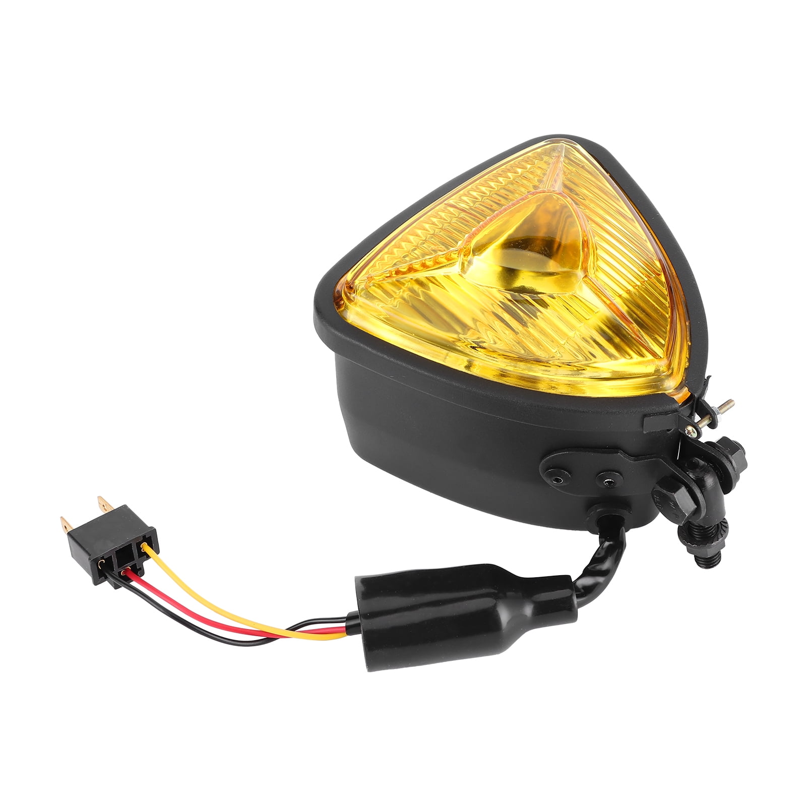 Universal Motorcycle Retro Modified Metal Headlight Triangle Light ...