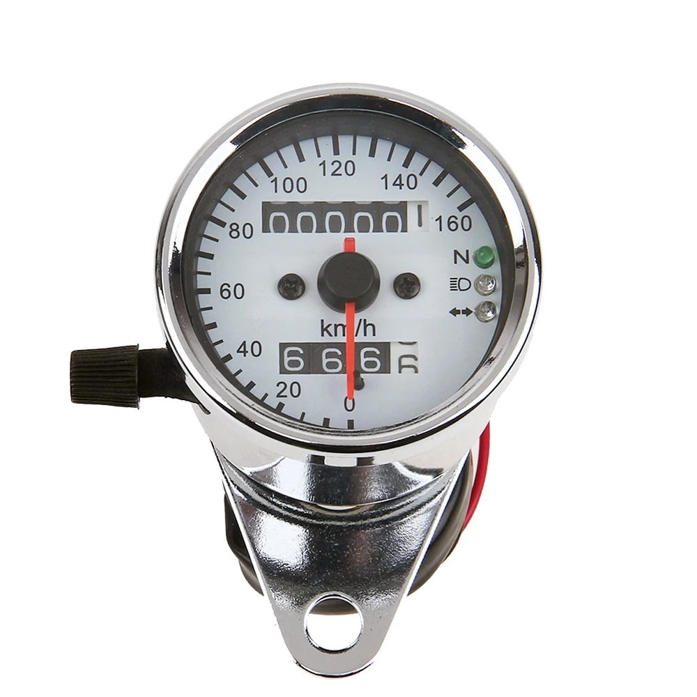 Universal Motorcycle Speedometer Odometer Dual with Indicators Backlit ...