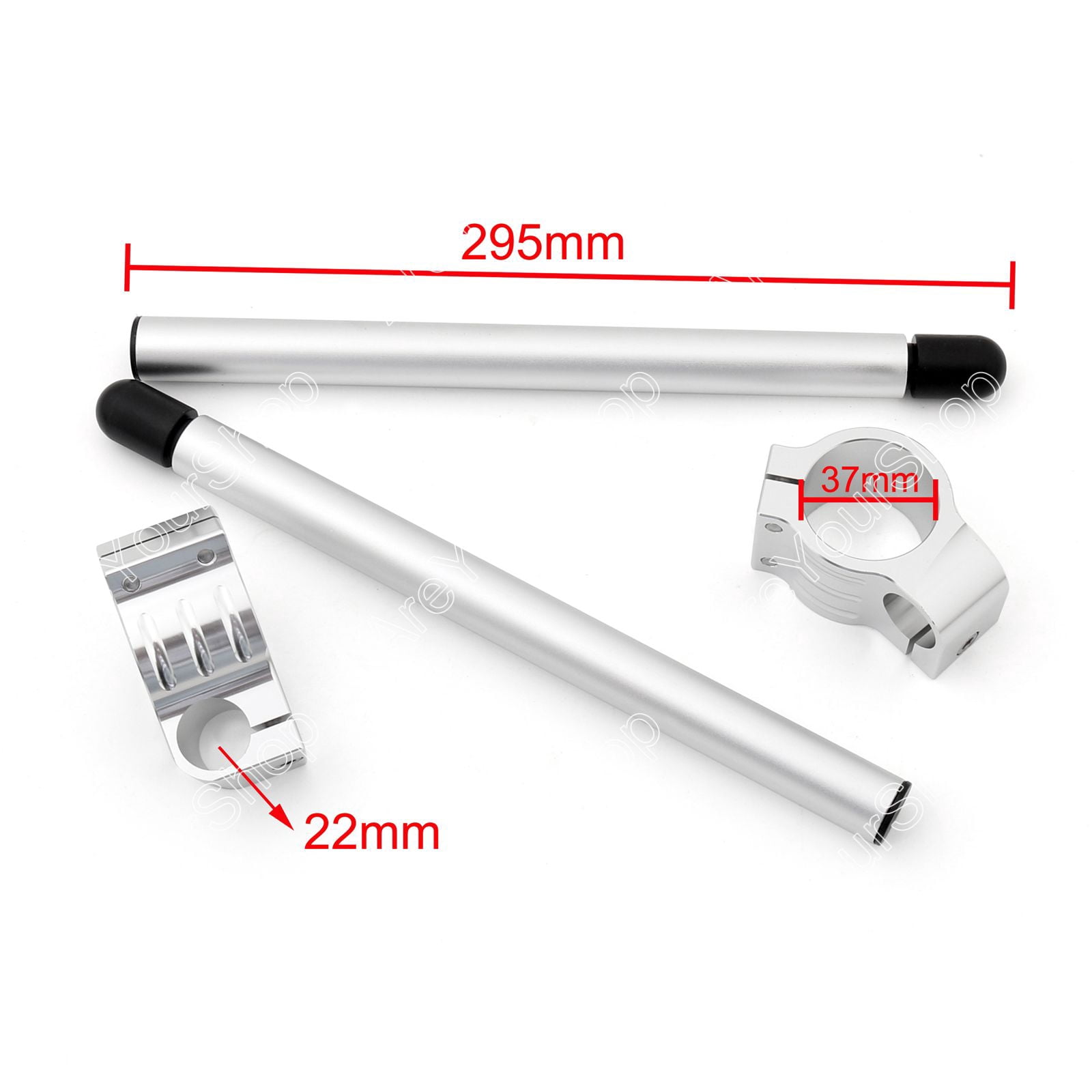 Universal Motoycycle Clip-On Handlebars For HONDA CBR250R CBR600F 37mm ...