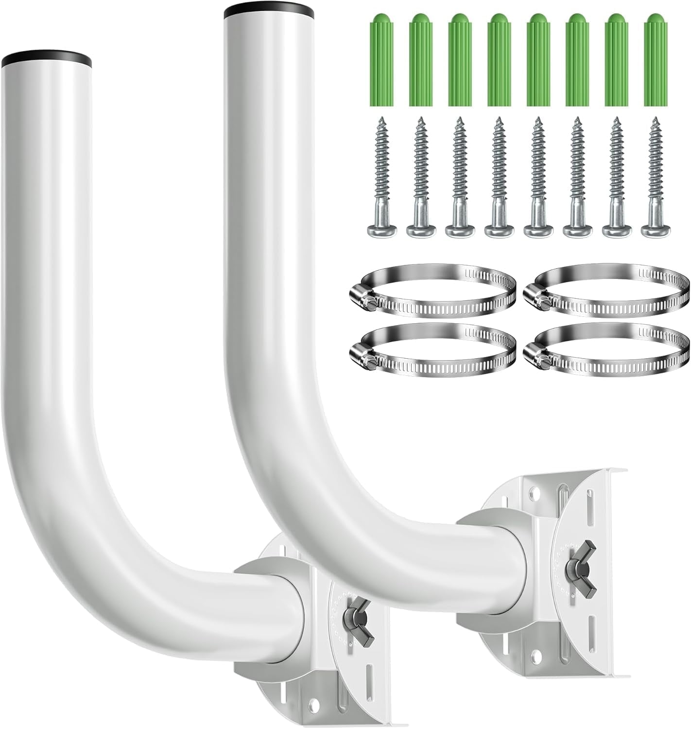 Antenna Mount Poles, Pole and Wall-Mounted Mount for Outdoor Point to ...