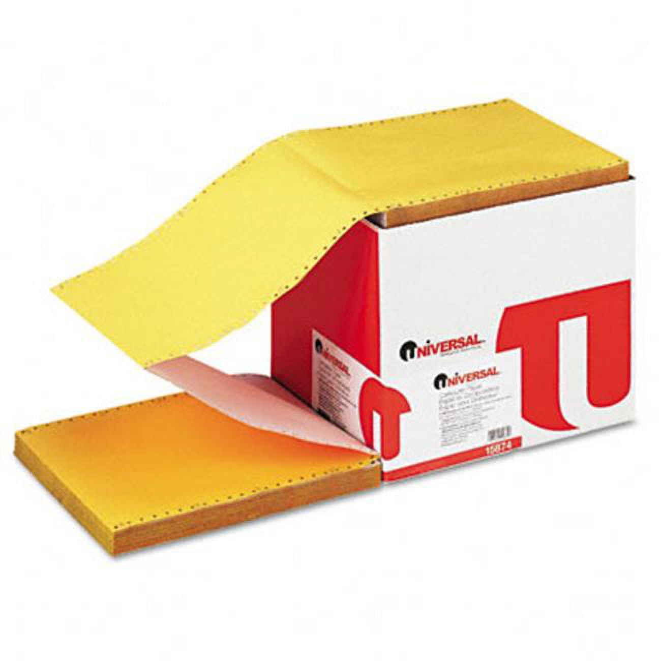 Universal Multicolor Paper 4-Part Carbonless 15lb 9 1/2 x 11 Perforated ...