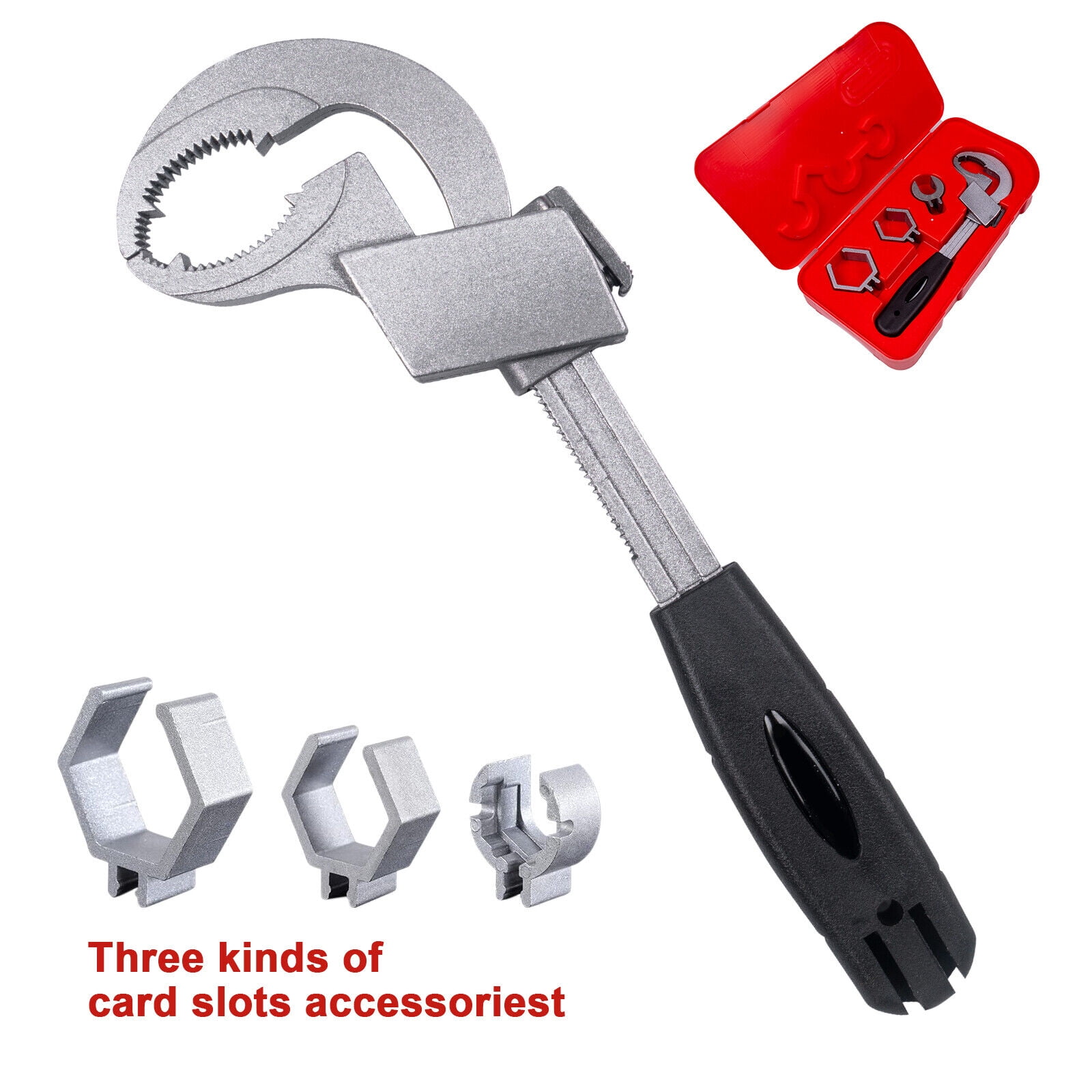 Universal Multifunction Double-ended Adjustable Wrench, Water Pipe ...