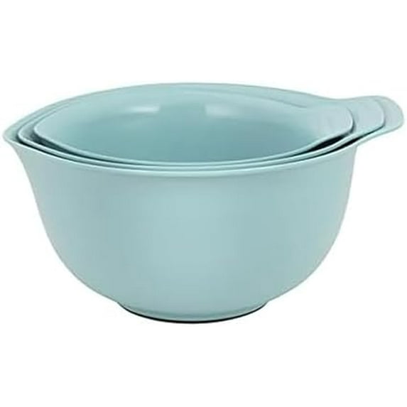 Universal Nesting Plastic Mixing Bowls with Non Slip Base and Pour ...