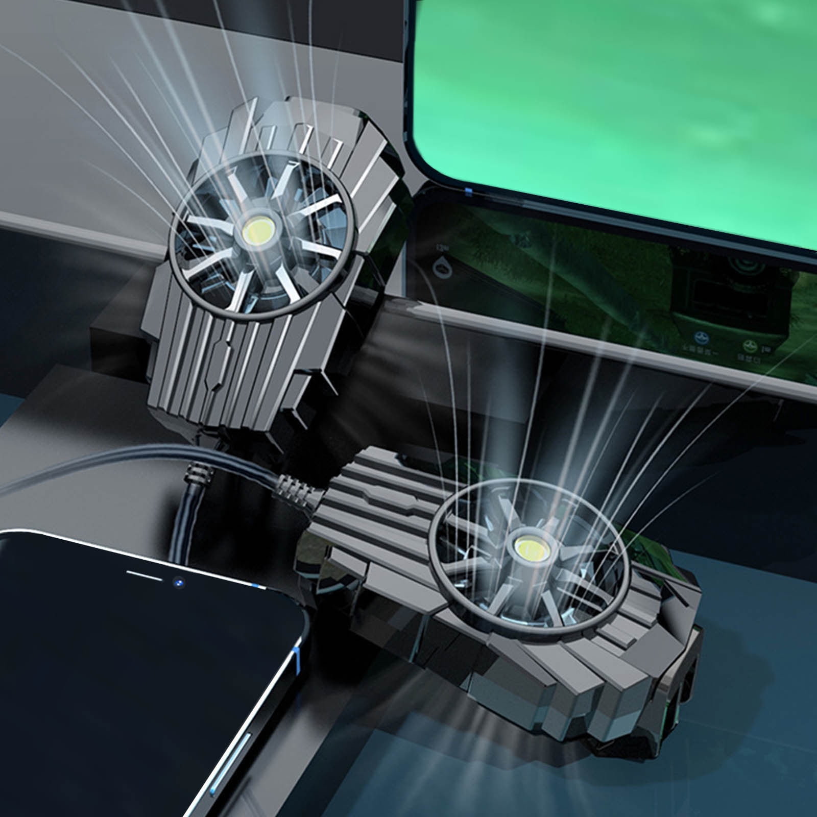 Universal Ni Phone Cooler, Heat Sink Fan Case, Quiet 4-Blade Turbo ...