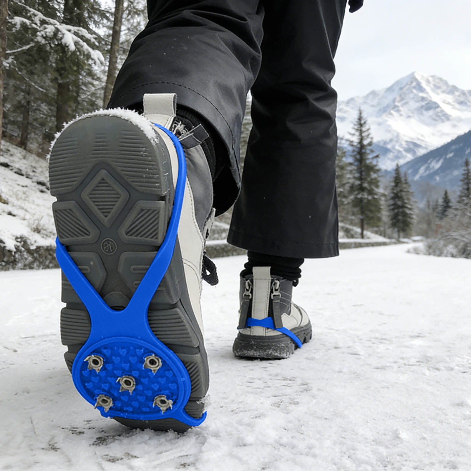 Universal Non Slip 5 Slip Silicone Traction Cleats For Shoes Slip Ice ...