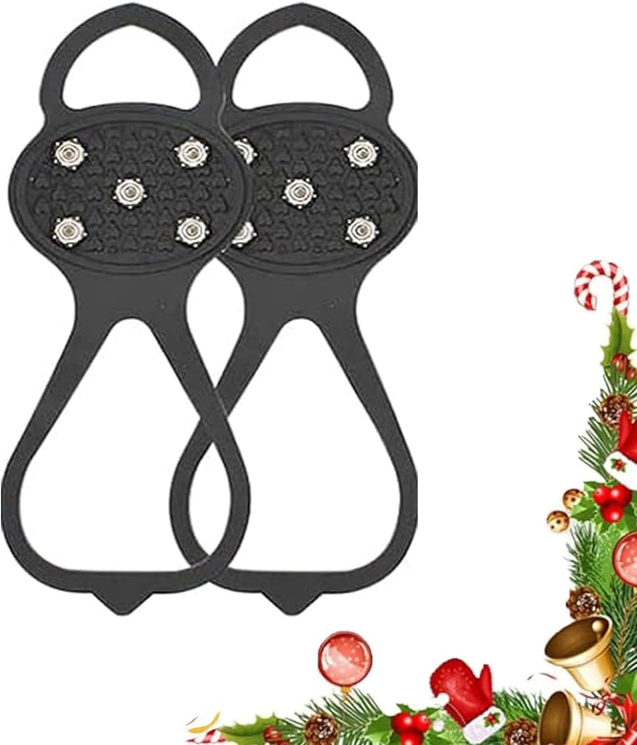 Universal Non-Slip Gripper Spikes, 2026 Shoe Ice & Snow Grips, 5-Tooth ...