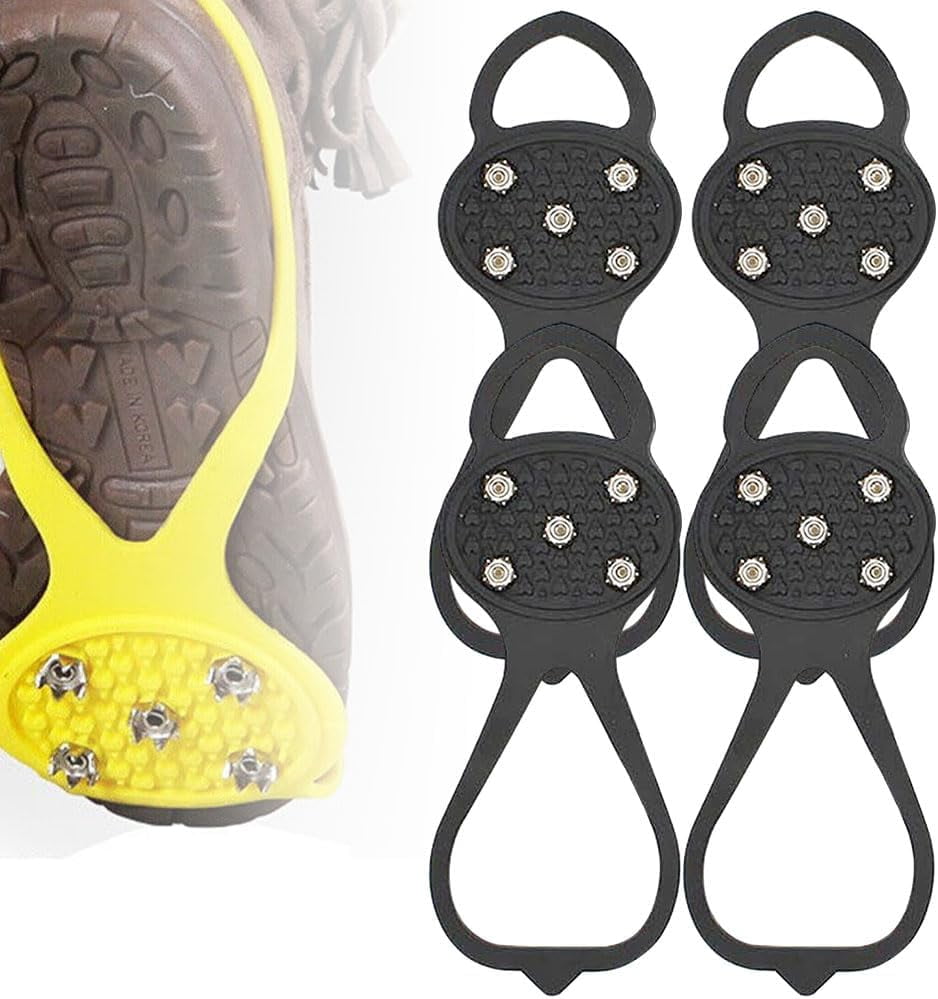 Universal Non-Slip Gripper Spikes, Ice Traction Cleats with 5 Tooth ...