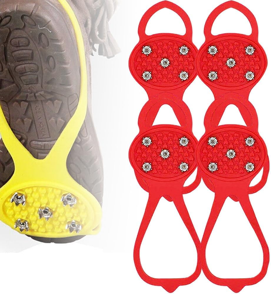 Universal Non-Slip Gripper Spikes, Ice Traction Cleats with 5 Tooth ...