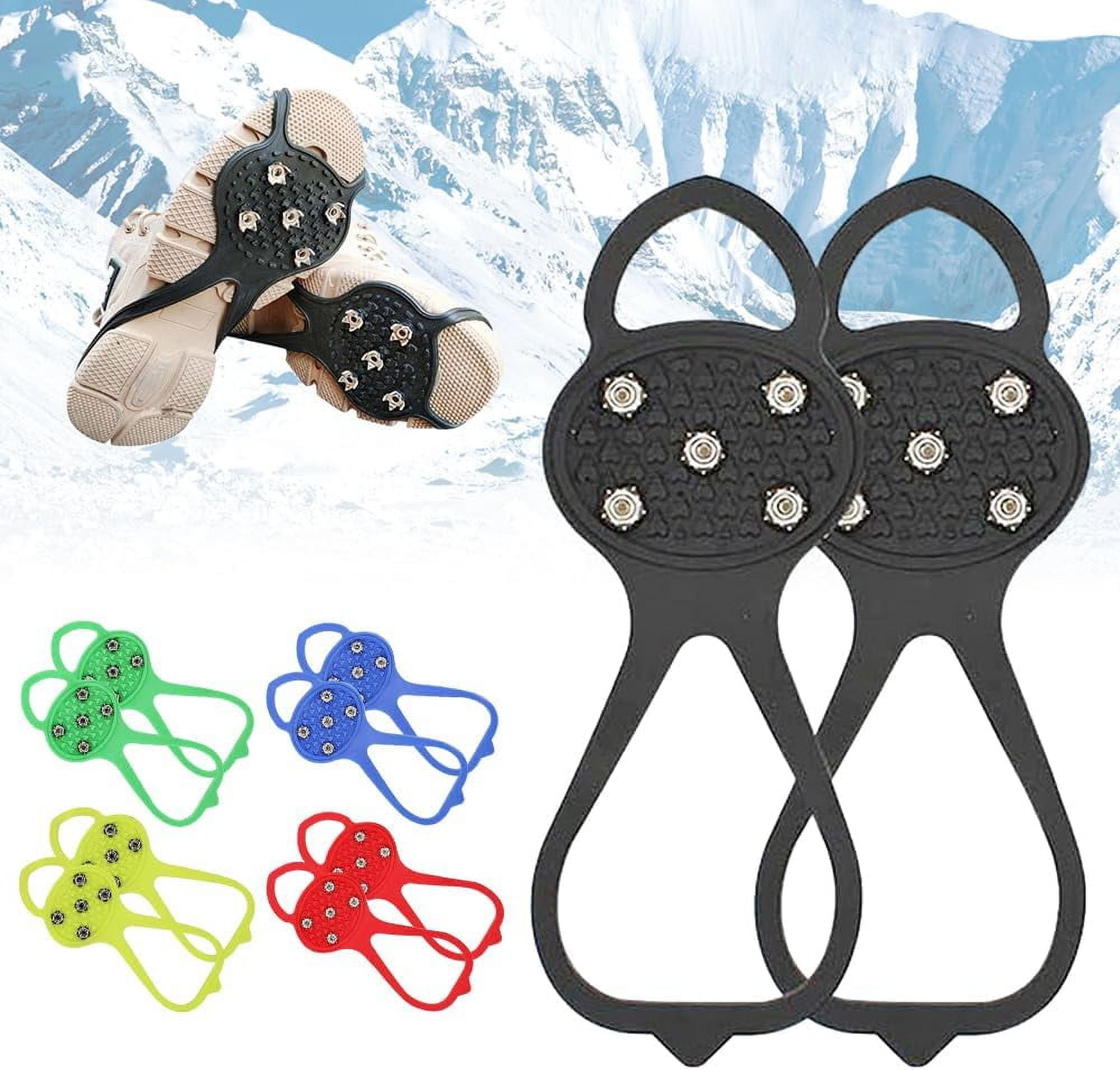Universal Non-Slip Shoe Gripper Spikes, Traction Cleats for Ice & Snow ...