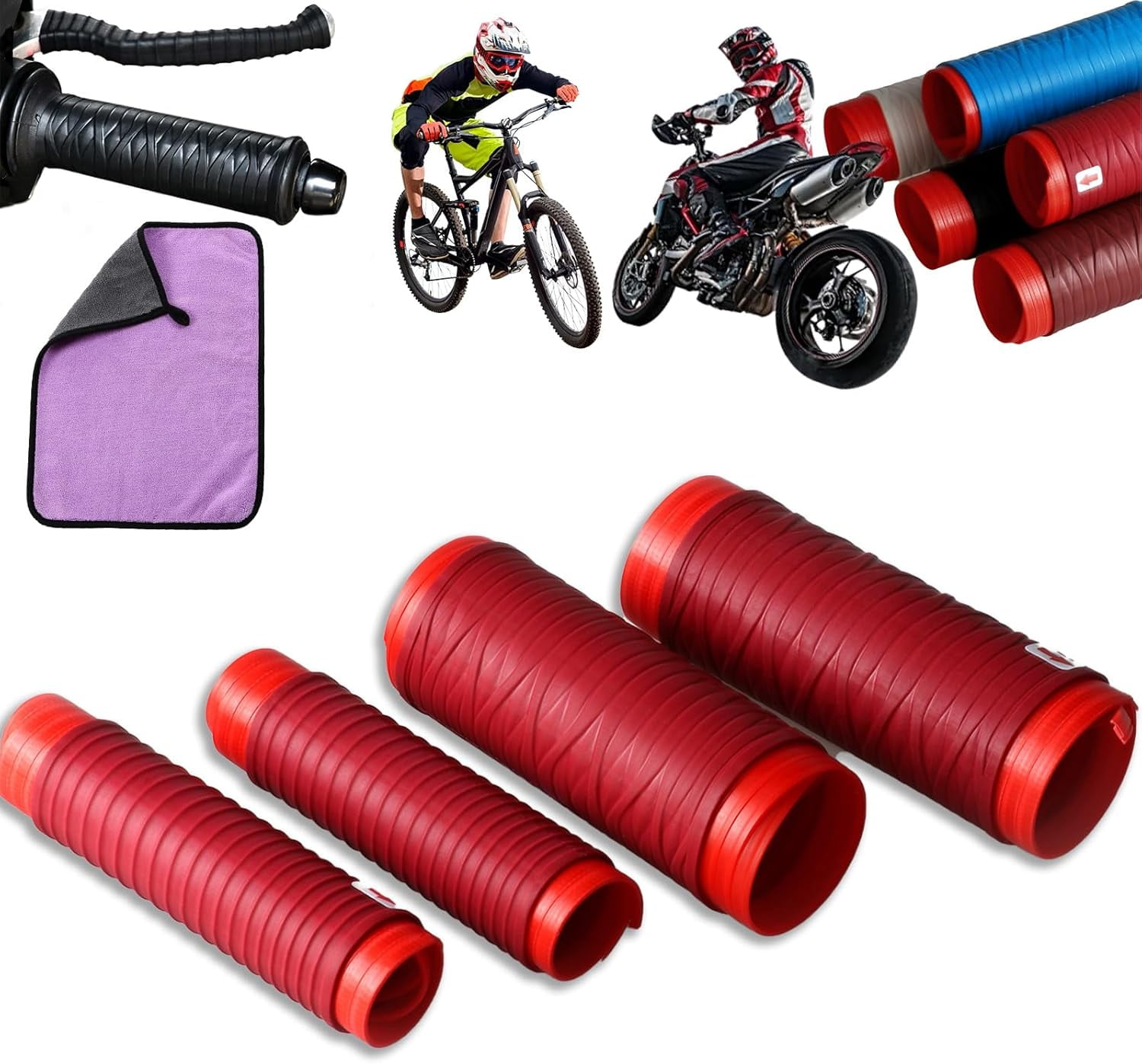 Universal Non-Slip Silicone Handlebar & Brake Lever Grip Covers,2026 ...